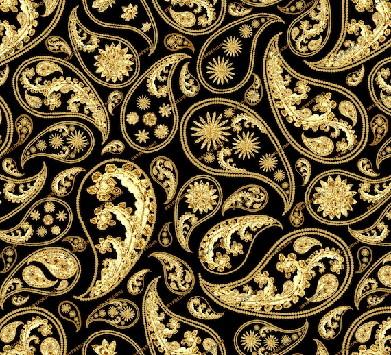 Black Paisley Background MD29430 Wallpaper | Jacobean Purple Grey