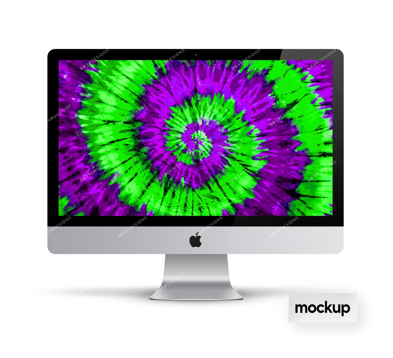 Neon Green Purple Tie-dye Swirl Digital Background Pattern Texture Tie ...