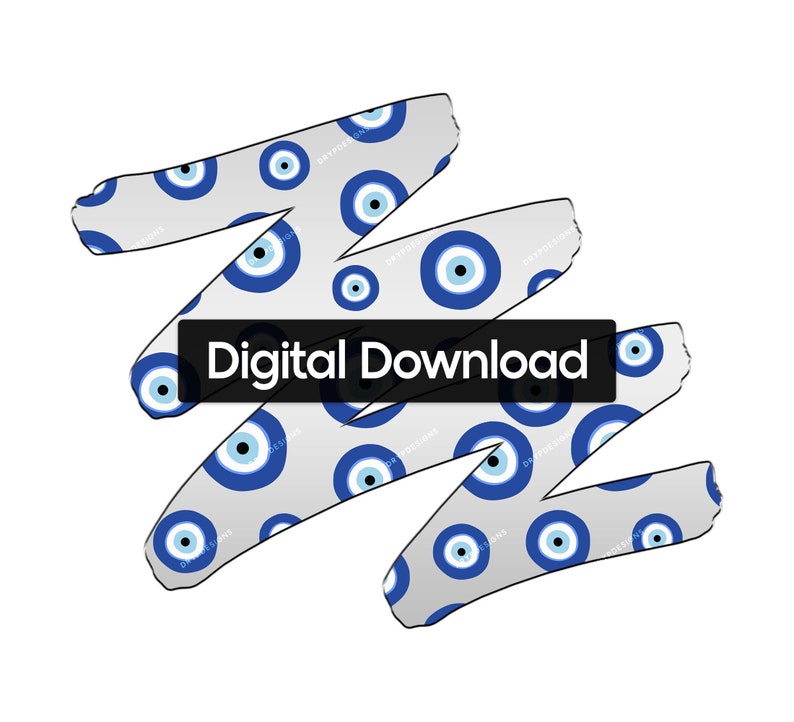 Greek Evil Eye PNG Seamless Pattern Overlay - Blue Evil Eye Background ...