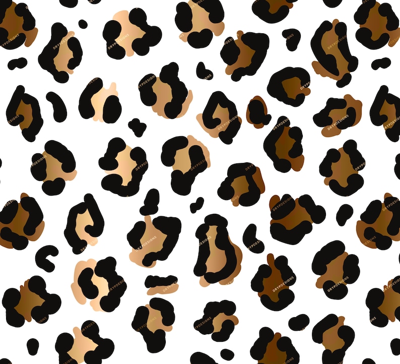 Golden Brown Gradient Seamless Leopard Print Pattern - Etsy