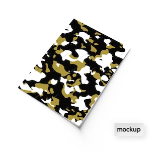 Black + White + Gold Camo Seamless Background Pattern - Military ...
