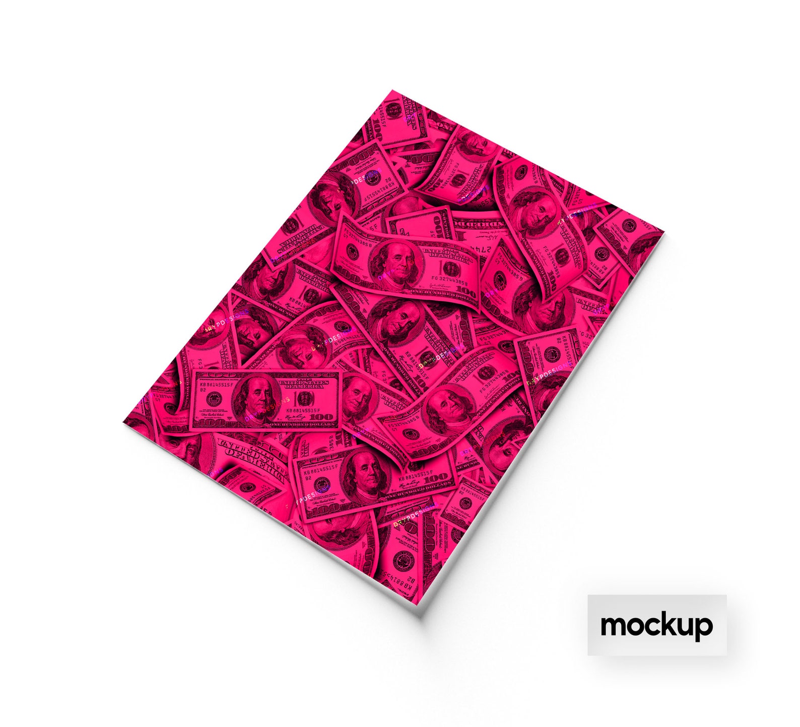 Magenta Pink Raining Money Seamless Digital Paper Background - Etsy