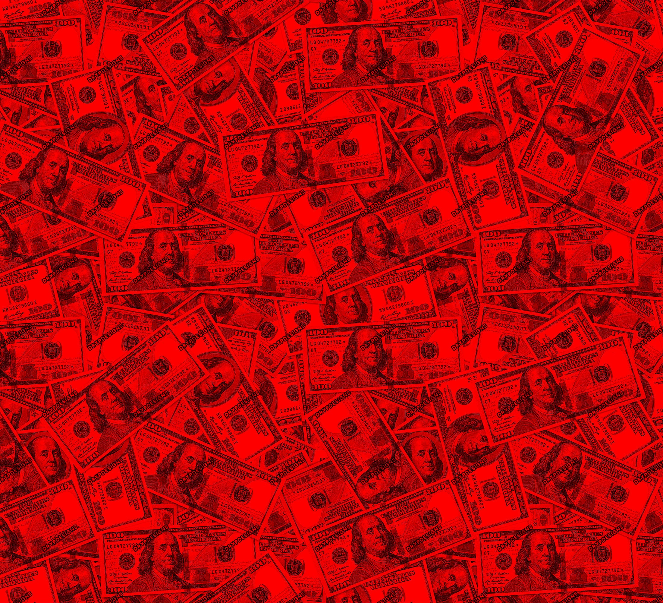 Red 100 Dollar Bills Seamless Money Digital Paper Background - Etsy