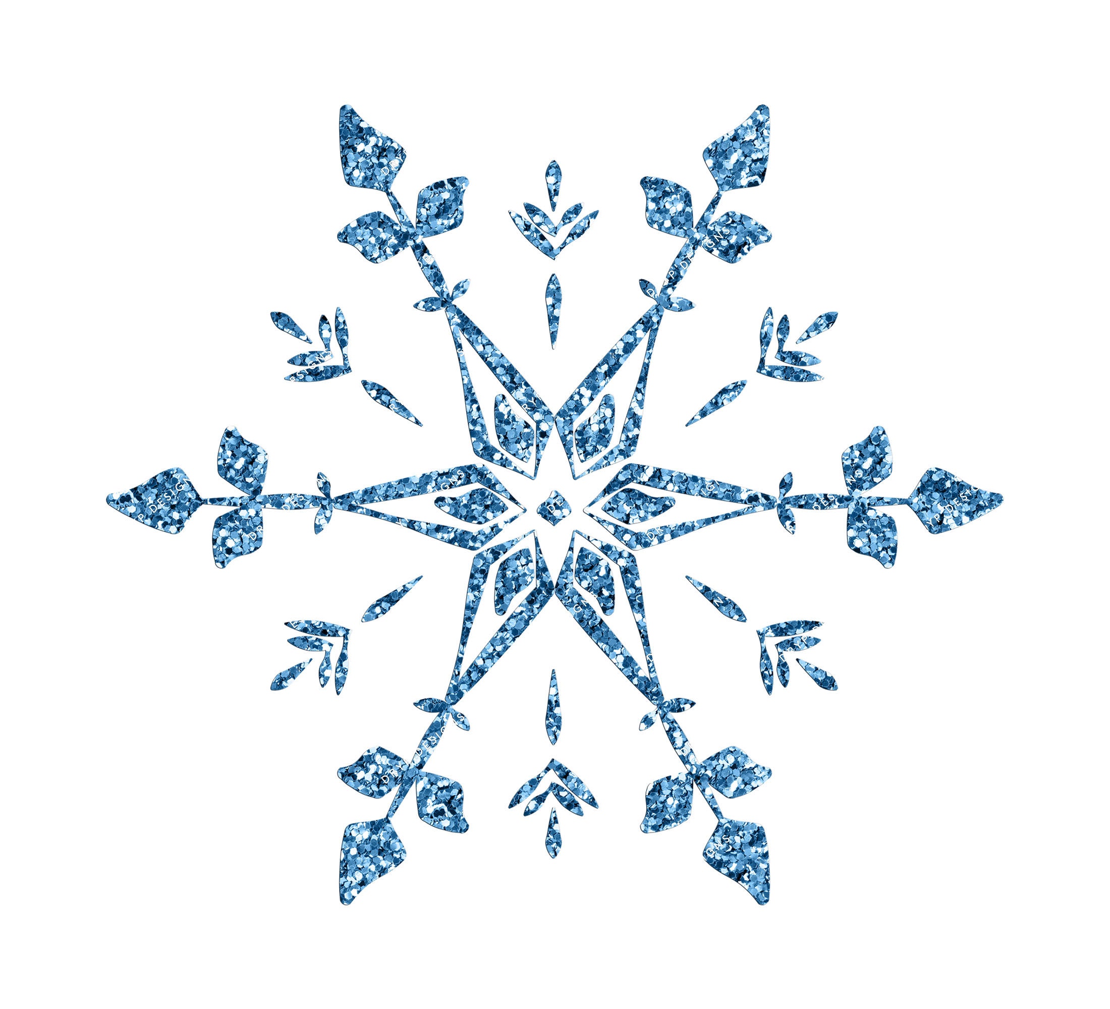 Winter Snowflake PNG - Ice Blue Glitter Snowflake Bundle - Winter ...