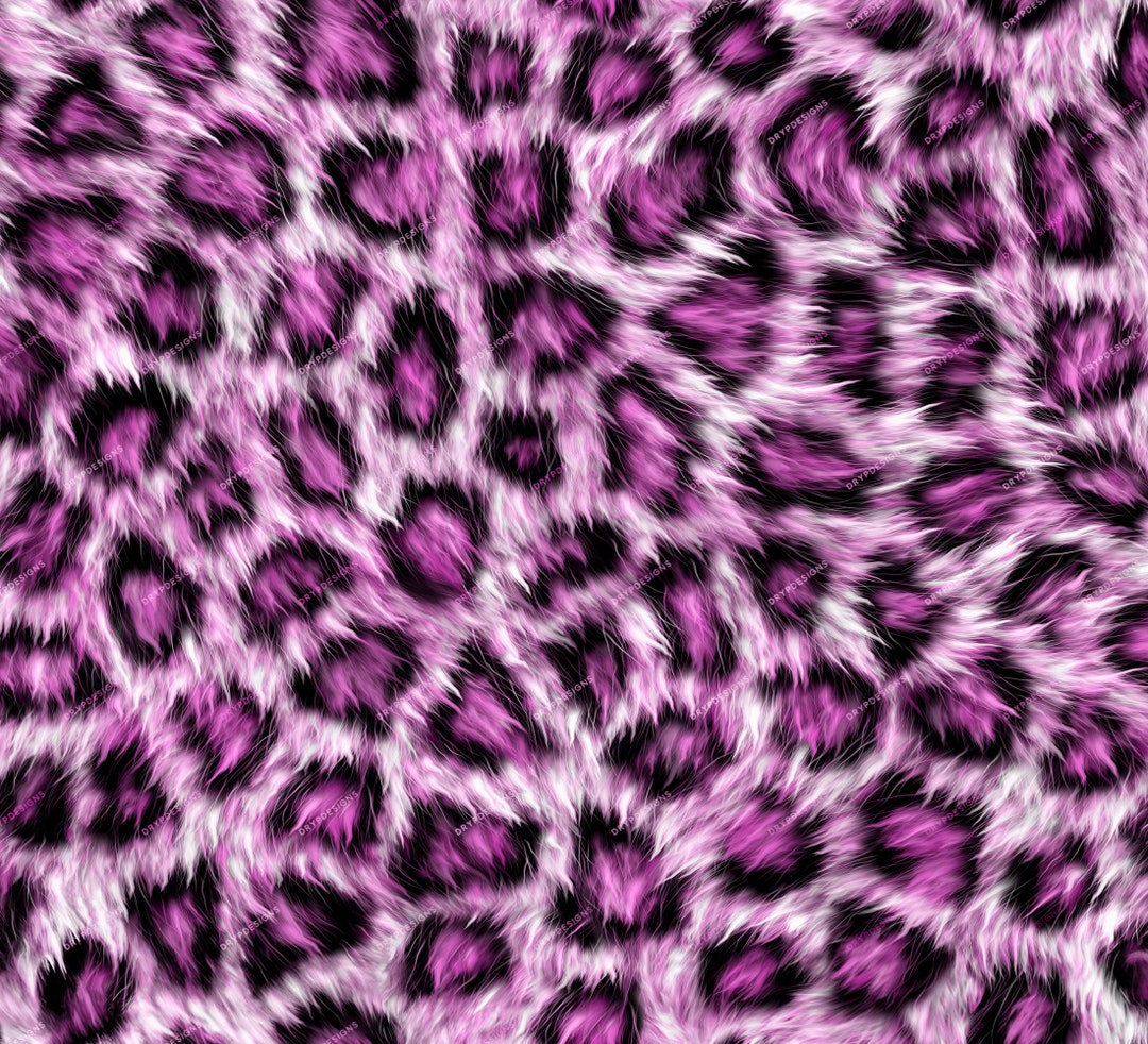 Realistic Pink Leopard Print Seamless Digital Paper Background Texture ...