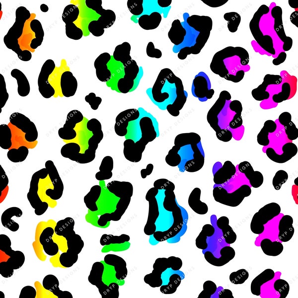 Rainbow Leopard - Etsy