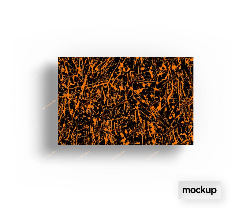Orange Neon Paint Splatter Seamless Digital Paper Background Texture ...