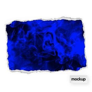Dark Bold Blue Smokey Flames Digital Paper Background - Etsy