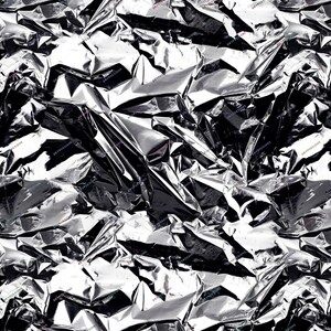 Crinkled Aluminum Foil Seamless Background Texture - Luxurious Silver ...