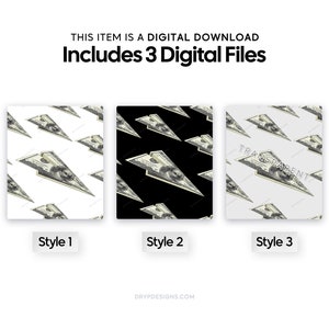 Money Paper Airplanes Seamless Background Pattern - 100 Dollars Bills ...