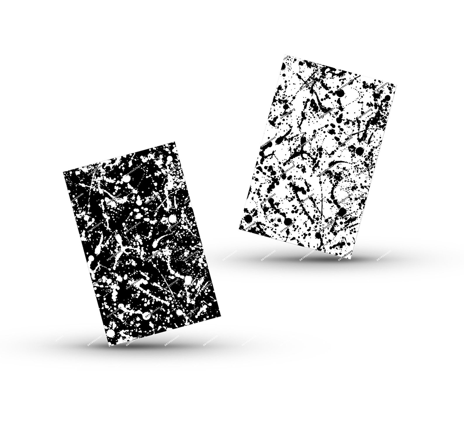 Black + White Paint Splatter Seamless Digital Paper Background Texture ...