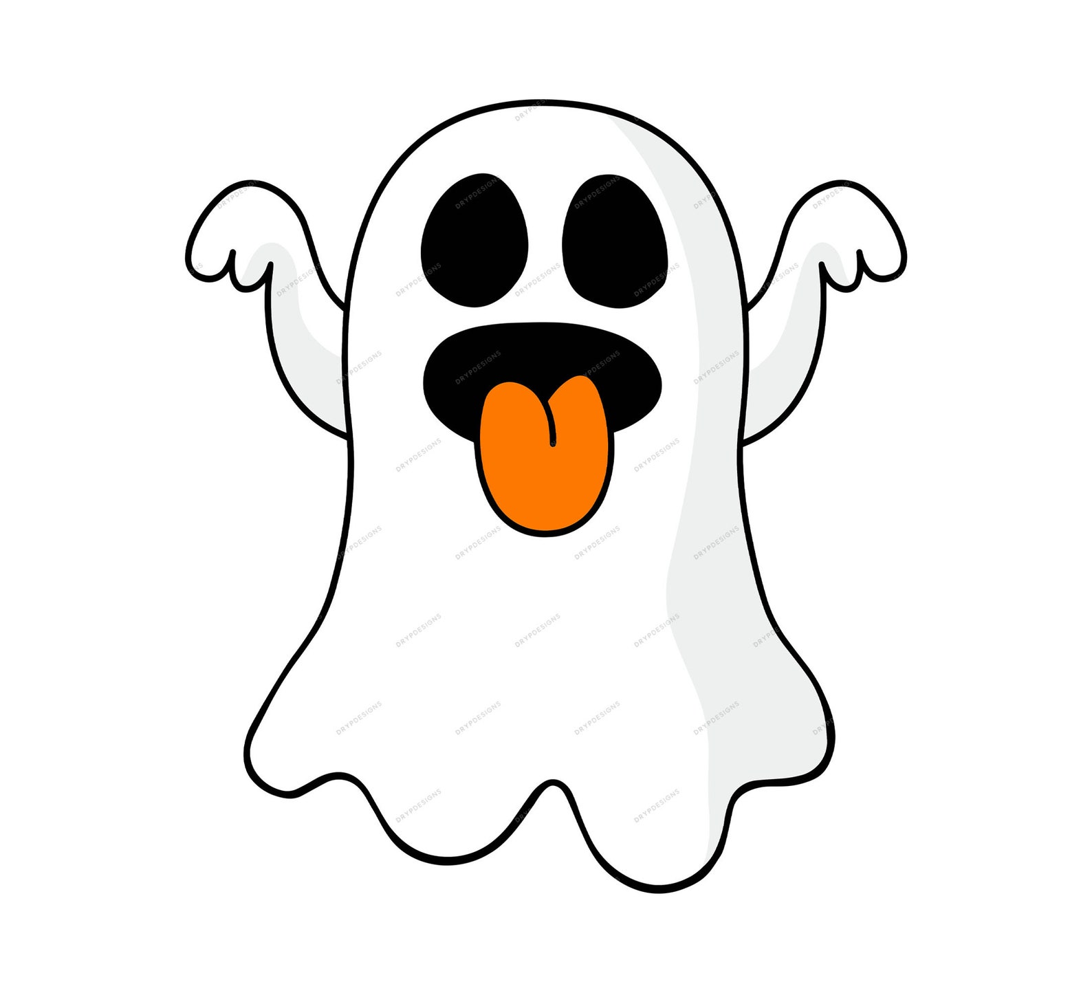 Playful Ghost Emoji SVG PNG Graphic Spooky Halloween - Etsy