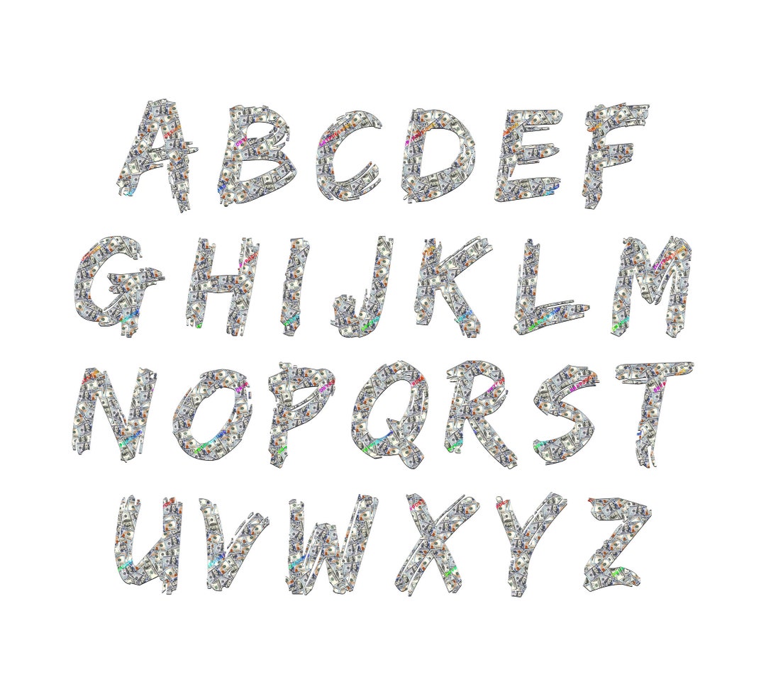 Money Alphabet PNG Letters - Money Font Pattern Fill - Transparent PNG ...