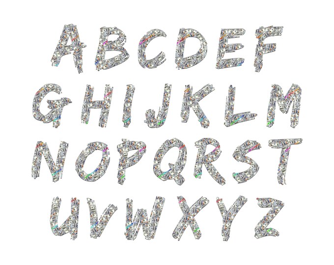 C-note Digital Alphabet by Awesomescrapper High Quality, 300 DPI Pngs ...