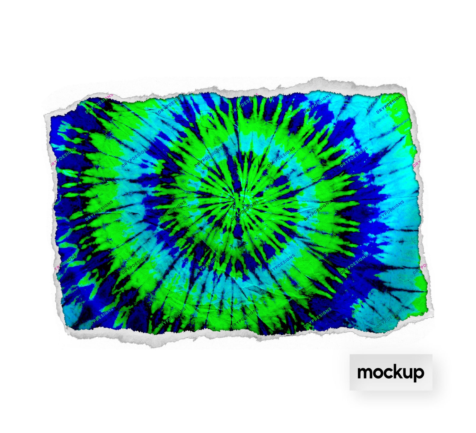 Blue Green Neon Tie-dye Digital Paper Background Texture Digital ...