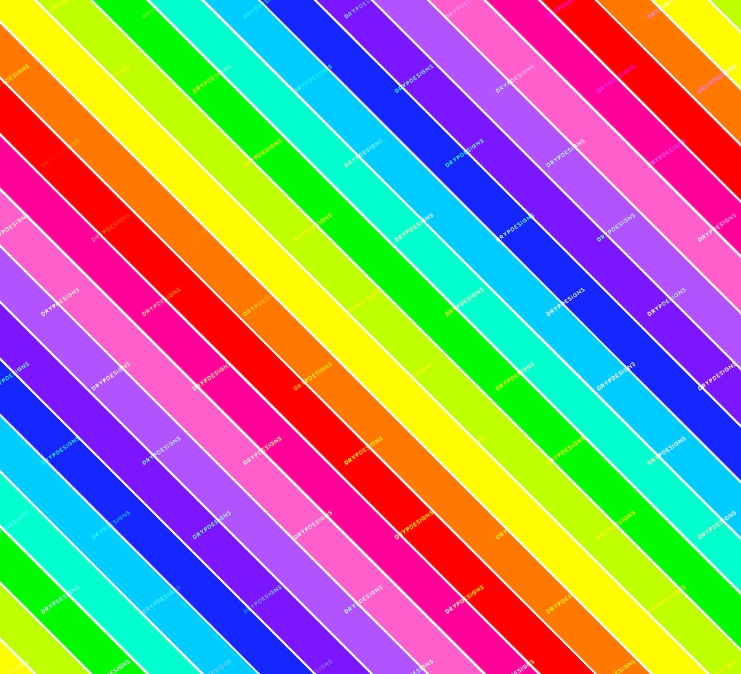 Rainbow Stripes Seamless Background Pattern - Vibrant Rainbow Lines ...