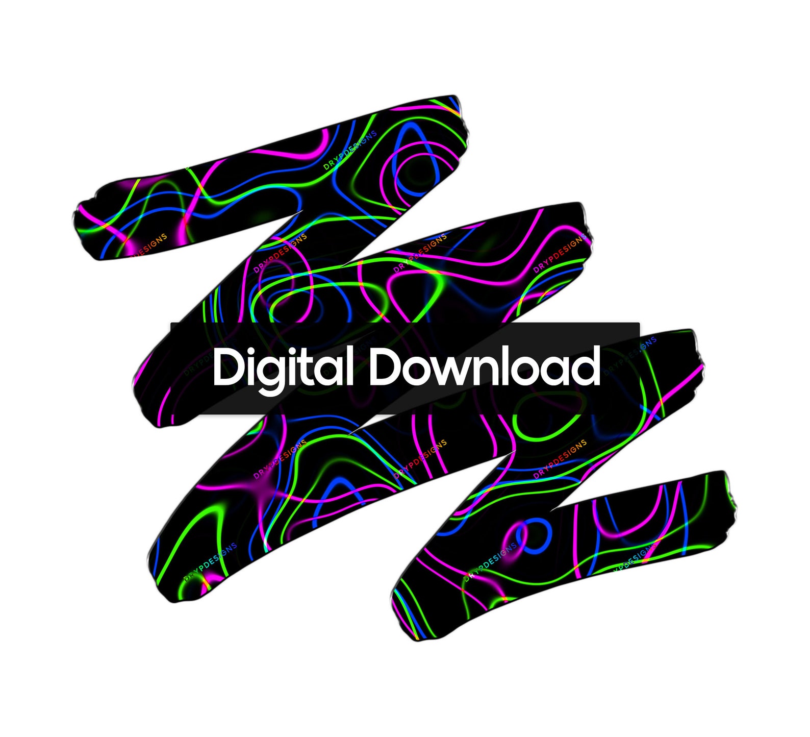 Wavy Neon Line Curve Seamless Digital Paper Pattern - Etsy