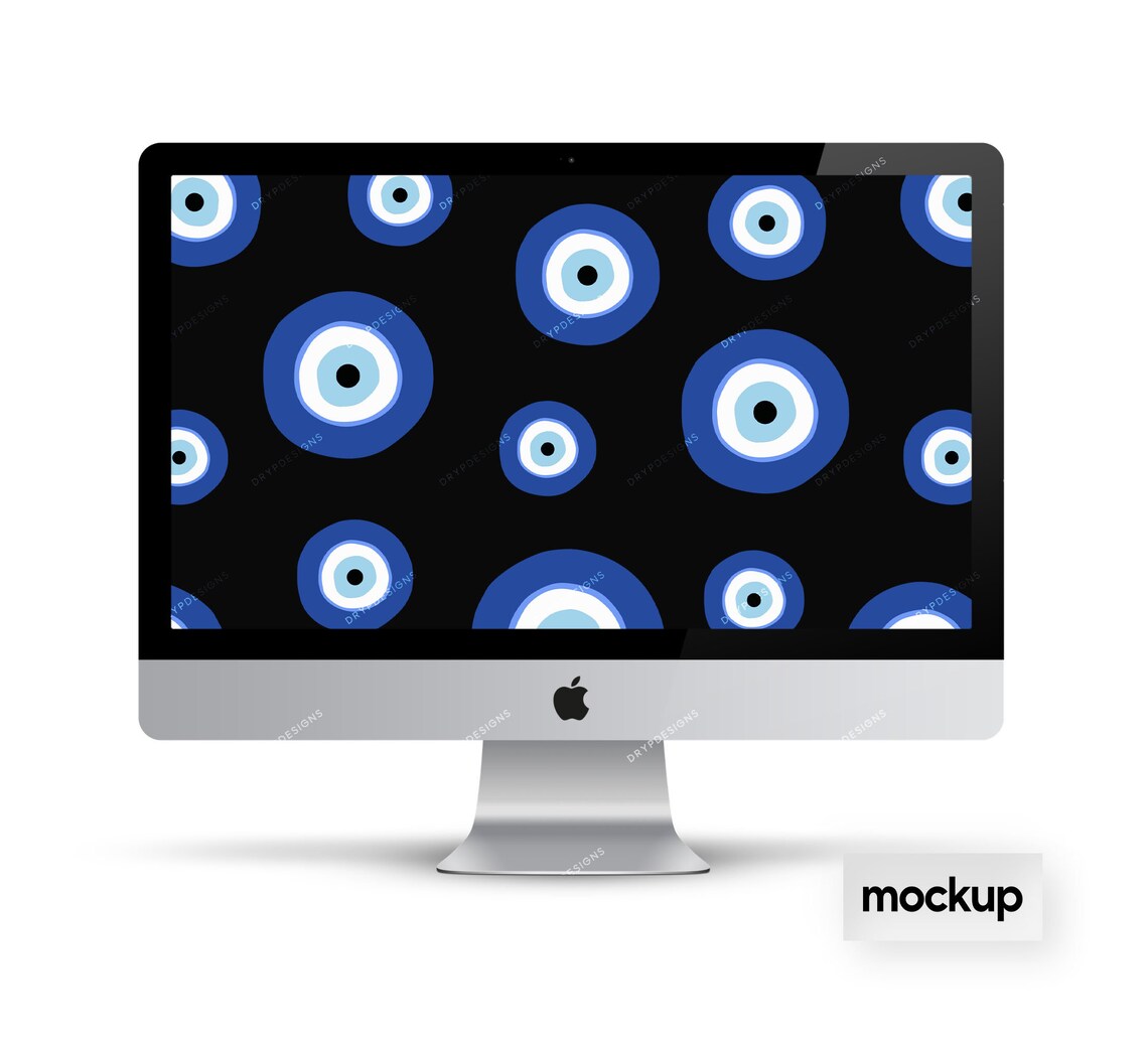 Greek Evil Eye PNG Seamless Pattern Overlay - Blue Evil Eye Background ...