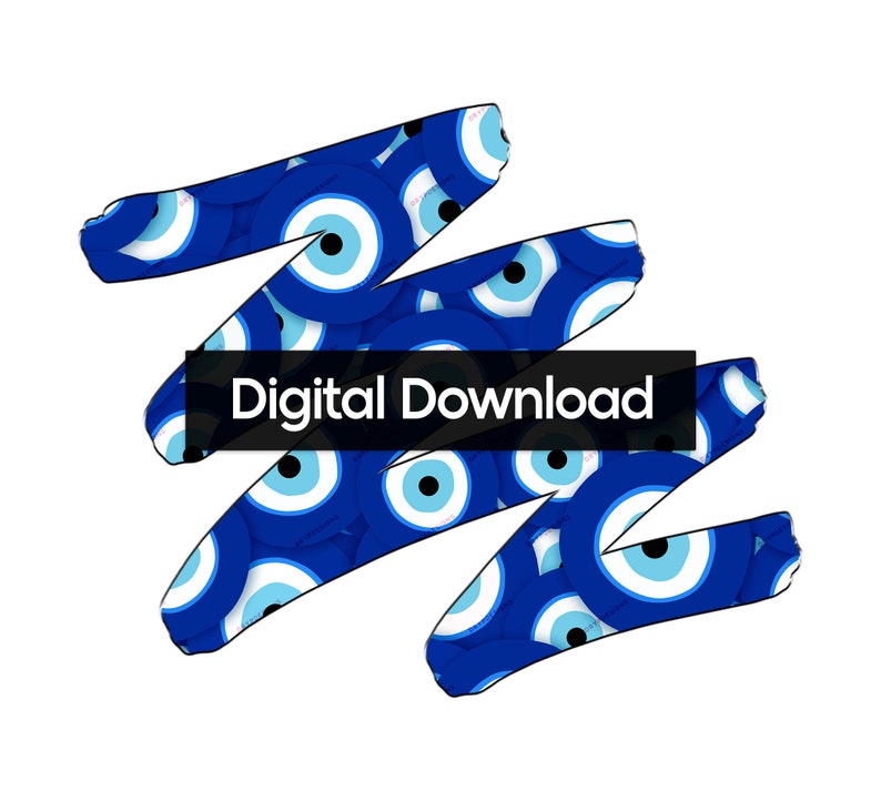 Evil Eye Symbol Seamless Digital Paper Background Pattern - Vibrant ...