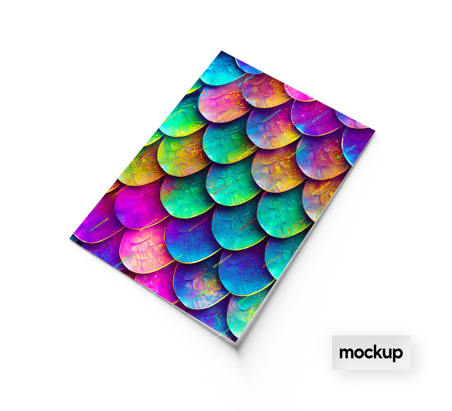Rainbow Mermaid Scales Seamless Digital Paper Background - Vibrant ...