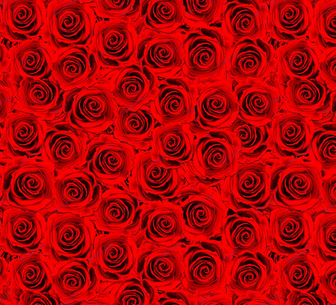 Red Roses Seamless Background PNG Red Rose Floral Digital - Etsy