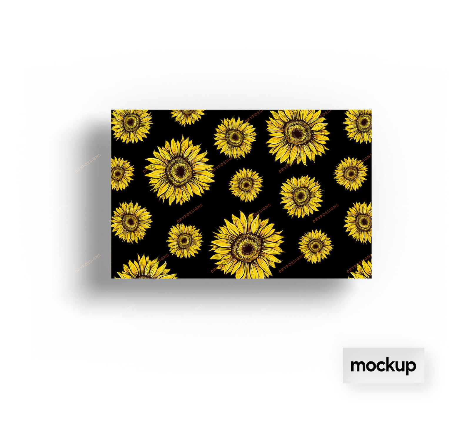 Seamless Sunflower Pattern Pretty Hand Drawn Sunflower - Etsy