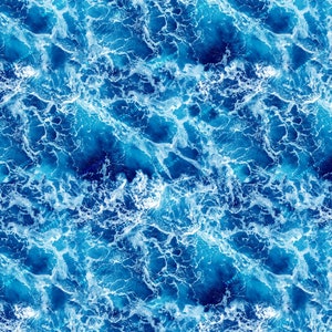 Ocean Water Seamless Background Texture - Deep Blue Ocean Waves ...