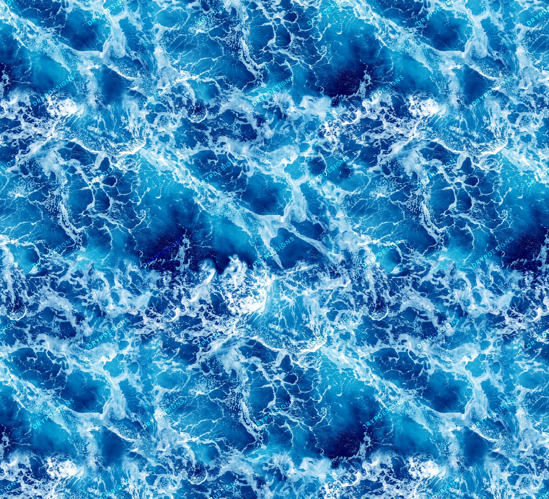 Ocean Water Seamless Background Texture Deep Blue Ocean - Etsy