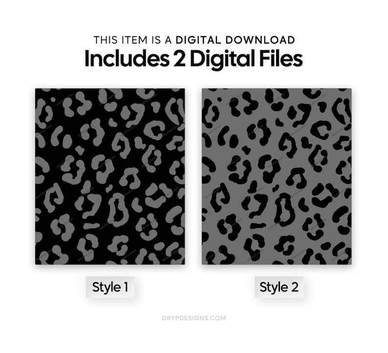 Black Gray Leopard Print Seamless Background Pattern Dark - Etsy