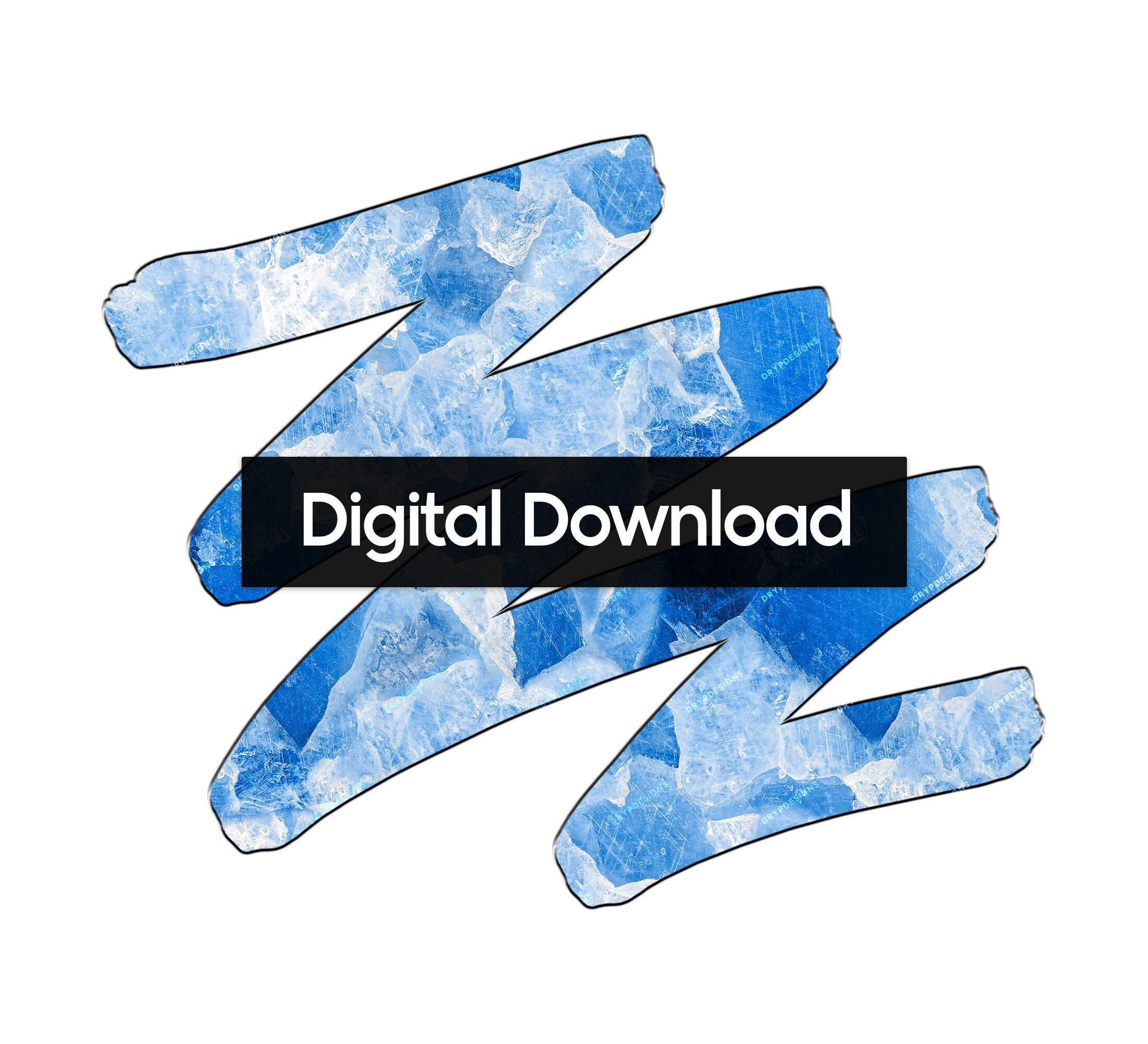 Blue Ice Seamless Background Texture - Frosty Ice Winter Digital Paper ...