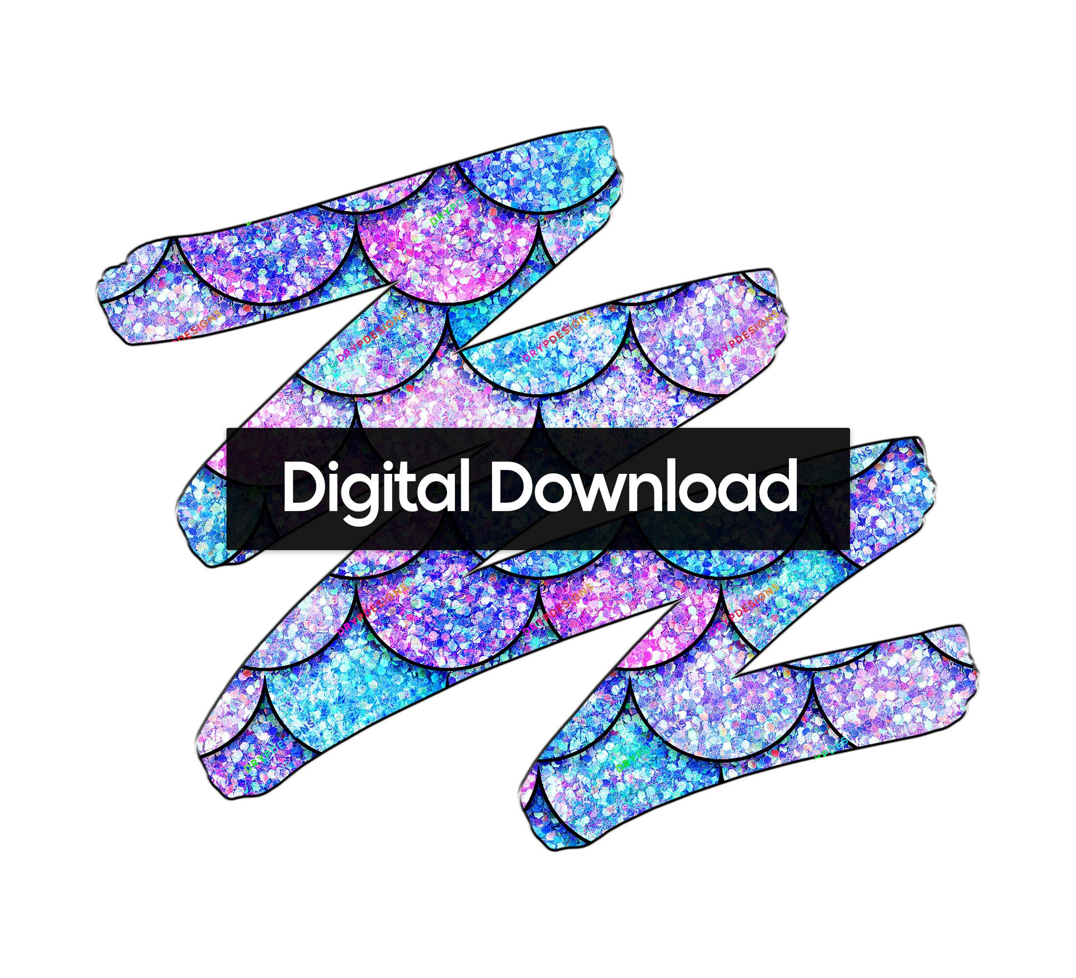 Holographic Glitter Mermaid Scales Seamless Digital Paper - Etsy UK