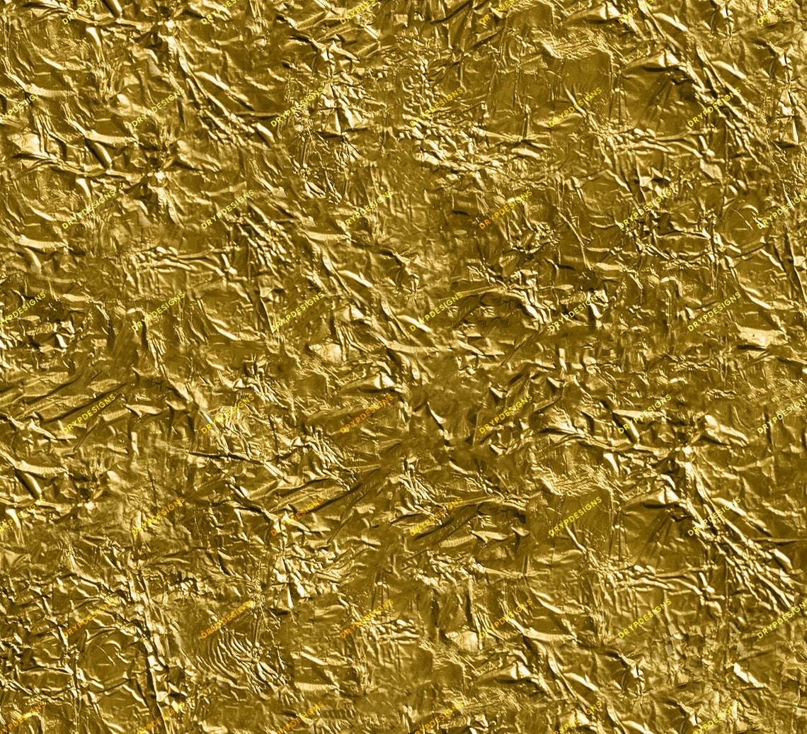 Crinkled Gold Foil Seamless Background Texture - Luxurious Metallic ...