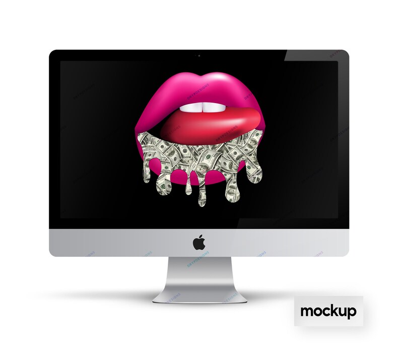 Dripping Money Lips PNG Graphic Instant Digital Download - Etsy