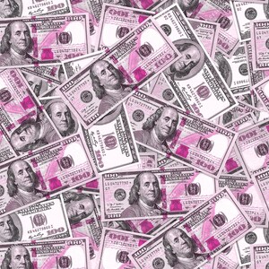 Pink Money Background 100 Dollar Bills Seamless Digital - Etsy Canada