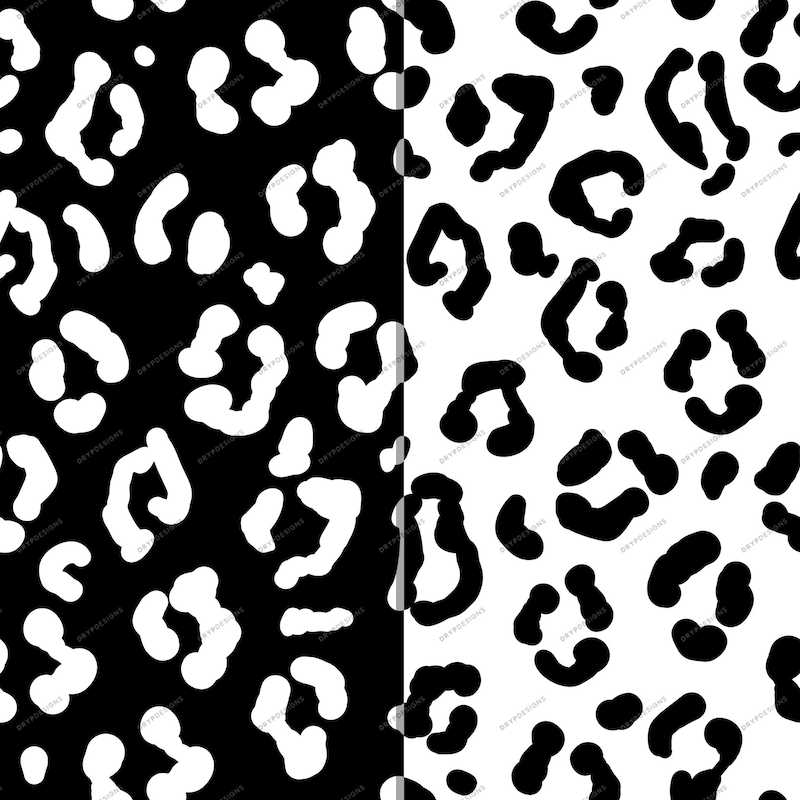 Black Cheetah Print - Etsy