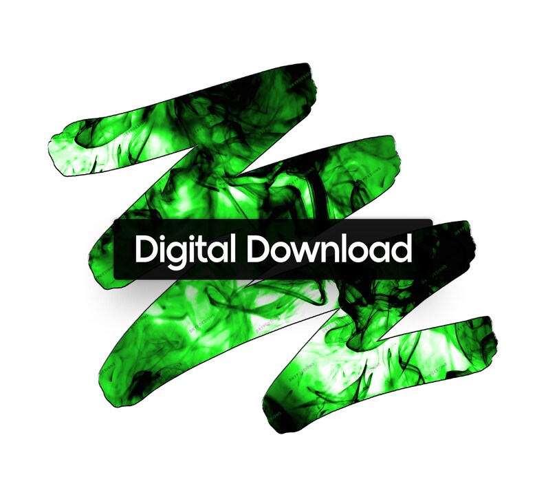 Green + Black + White Smokey Flames Seamless Digital Paper Background ...