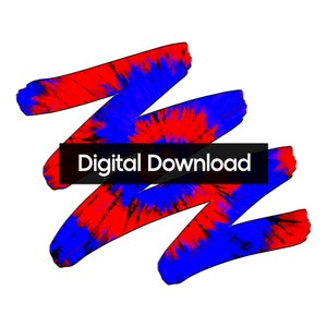 Red + Blue Tie-dye Swirl Digital Paper Background Texture - Vibrant ...