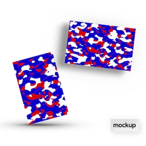 Red + White + Blue Camo Seamless Background Pattern - Military ...