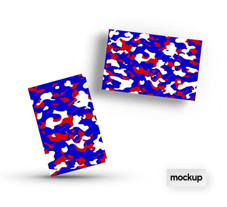 Red + White + Blue Camo Seamless Background Pattern - Military ...