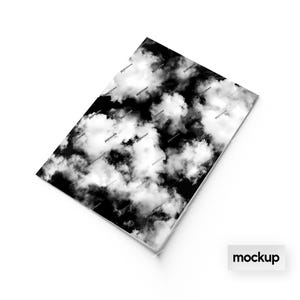 Black + White Cloudy Sky Seamless Background Texture - Bold Moody Fluffy Cloud Nature Wallpaper ...