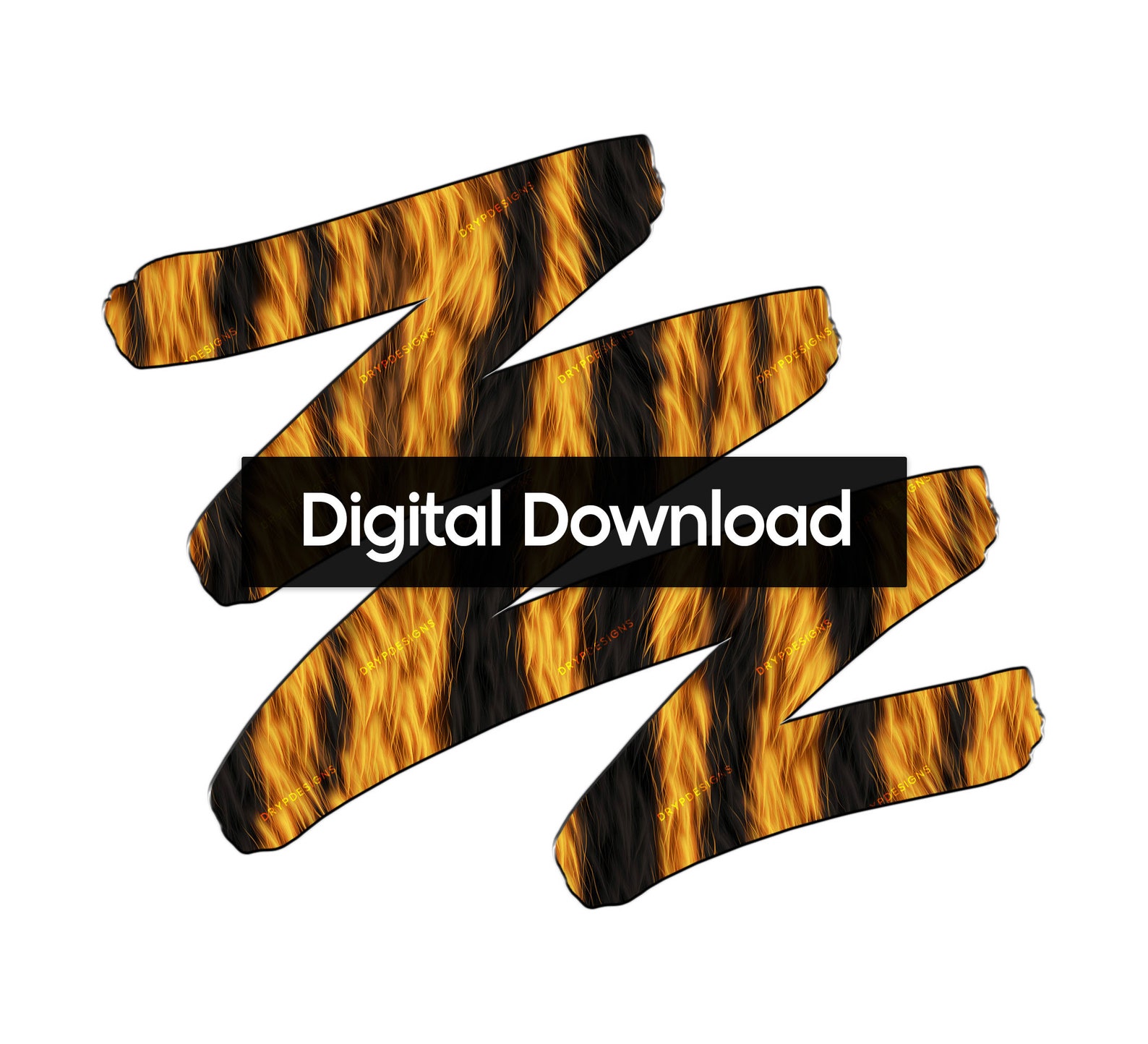Tiger Stripes Seamless Digital Paper Background Texture - Soft Faux Fur ...