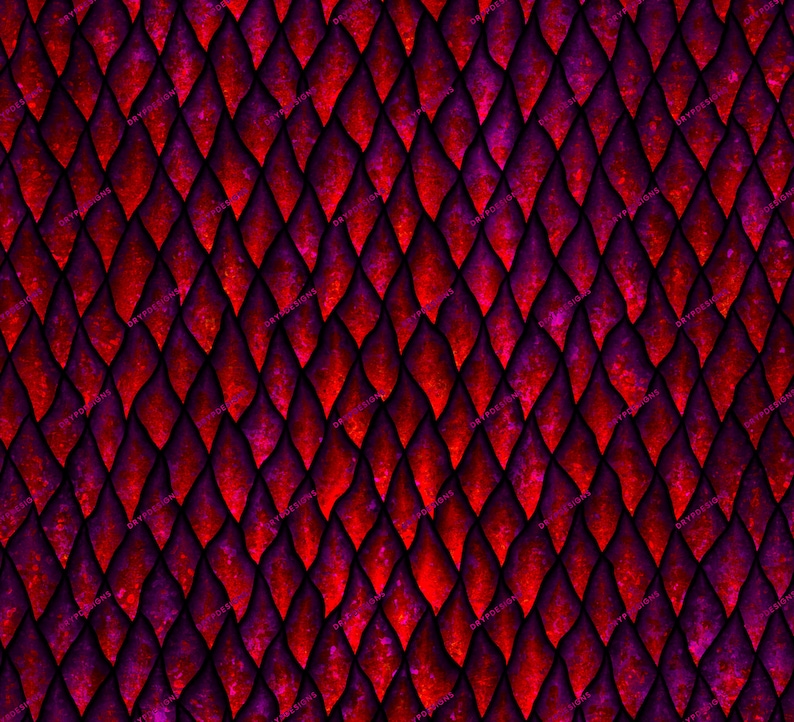 Pink Red Dragon Scales Seamless Digital Paper Background - Etsy