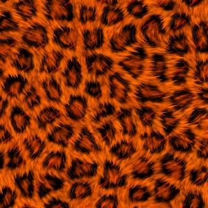 Realistic Orange Leopard Print Seamless Digital Paper Background ...