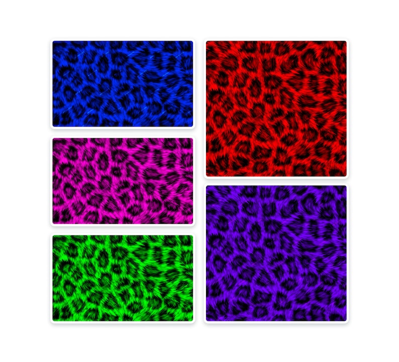 Realistic Leopard Print Seamless Background PNG Bundle - Etsy