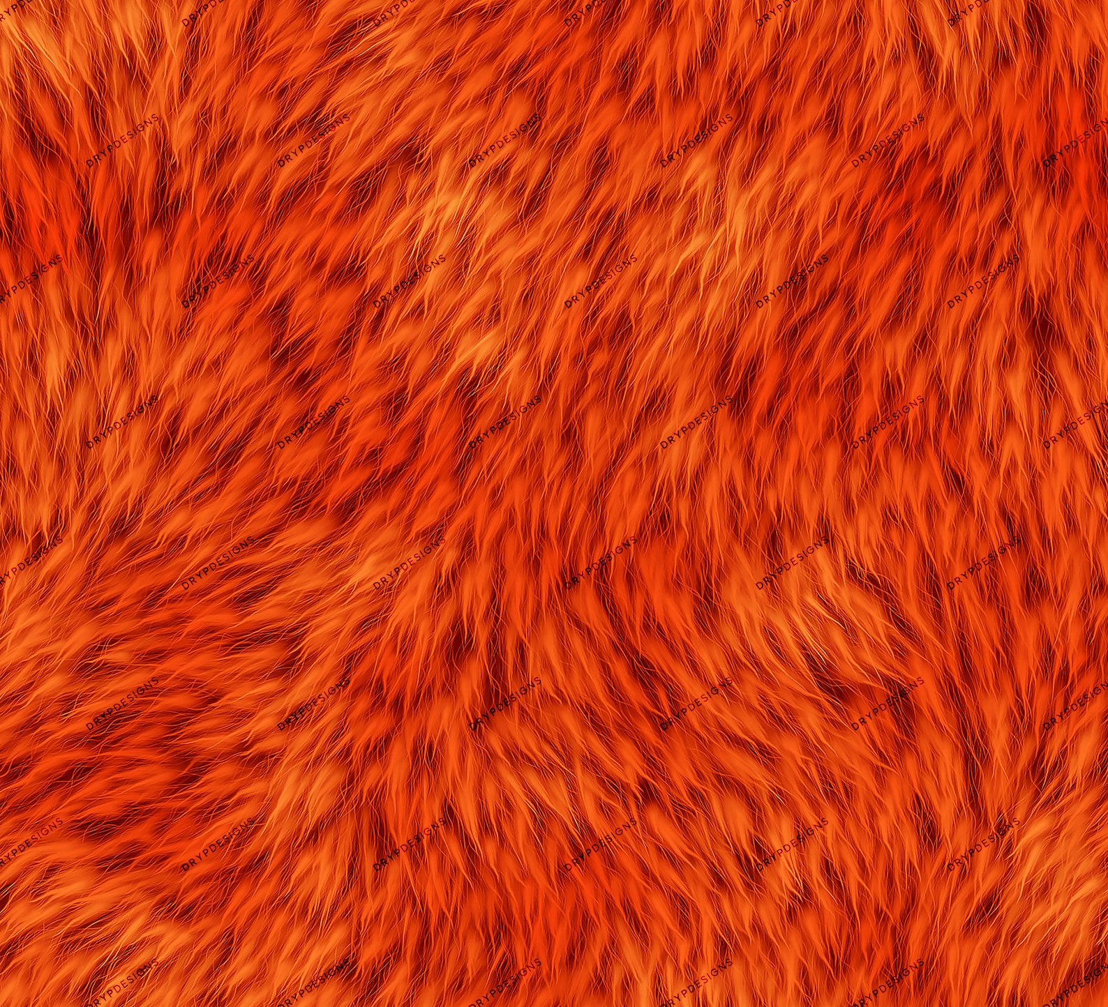 Seamless Soft Red Orange Animal Fur Digital Paper Background - Etsy