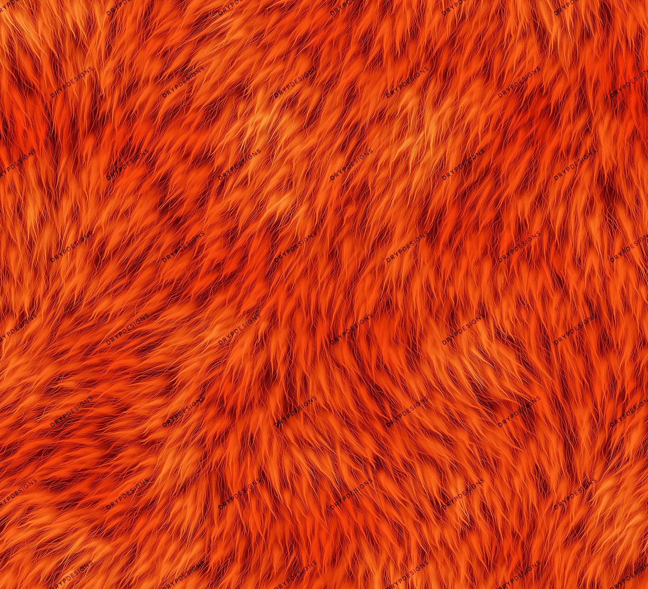 Seamless Soft Red Orange Animal Fur Digital Paper Background - Etsy
