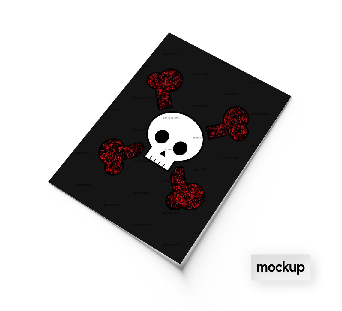 Blood Splatter Skull Bones PNG + SVG Graphic - Red Paint Splatter Skull ...