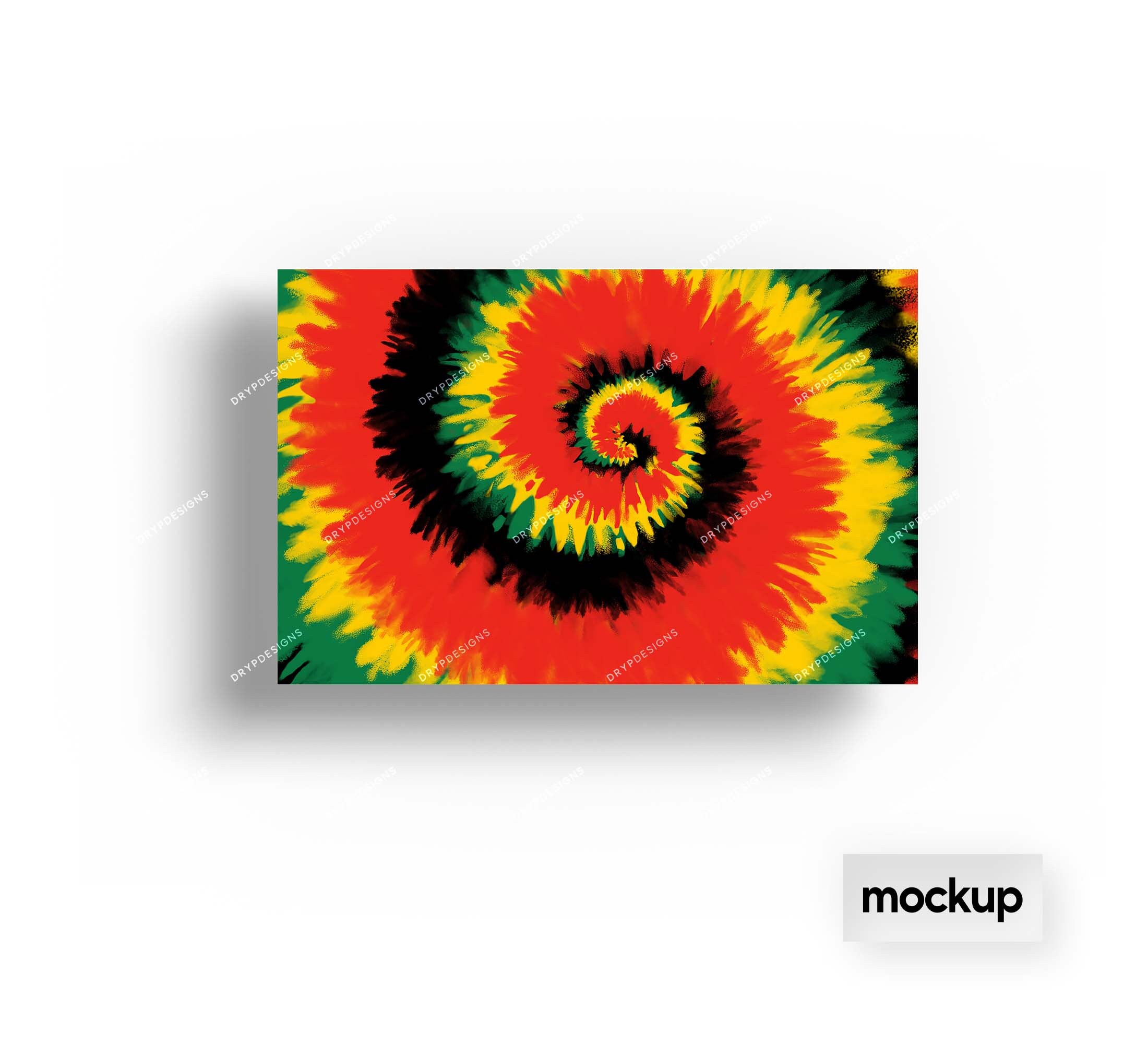 Black + Red + Yellow Green Tie-dye Digital Paper Background PNG - Black ...