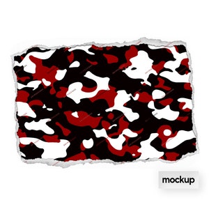 Black + White + Maroon Camo Seamless Background Pattern - Military ...