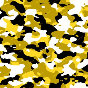 Yellow Camouflage Seamless Background Pattern - Military Camo Digital ...